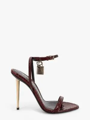 TOM FORD Laminated Leather Padlock Sandals - Multicolor
