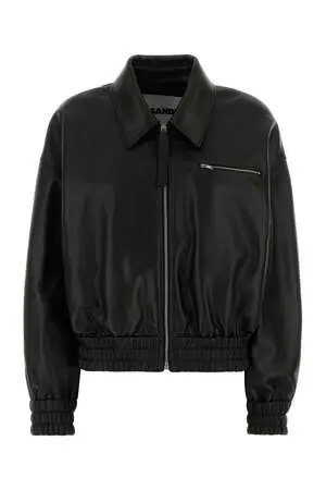 JIL SANDER Leather Jacket - Black