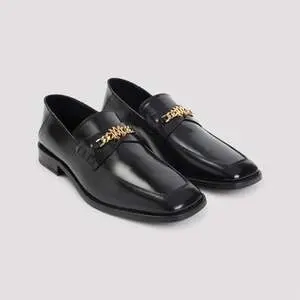 Amiri Leather Ma Slip On Loafer With Gold-tone Chain Detail