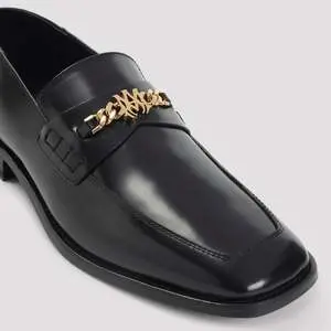 Amiri Leather Ma Slip On Loafer With Gold-tone Chain Detail