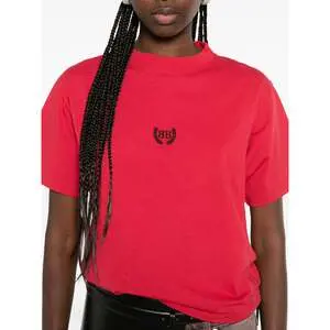 Balenciaga Logo Detail Cotton T-shirt - Red