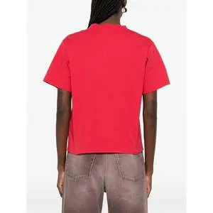 Balenciaga Logo Detail Cotton T-shirt - Red
