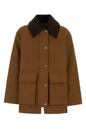 GANNI Biscuit Twill Jacket - Brown