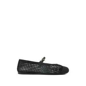 Prada Crochet Ballet Flats - Black