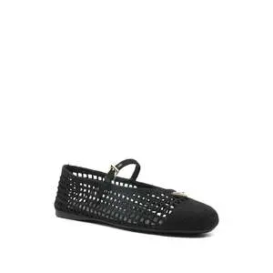 Prada Crochet Ballet Flats - Black