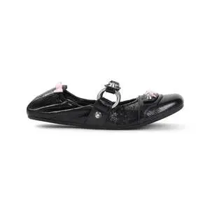 Balenciaga Lamb Leather Embellished Flat Sandals - Black