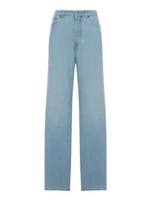 Miu Miu Raw Edge Hem Jeans For Women