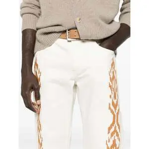 Isabel Marant Étoile Straight Leg Embroidered Jeans