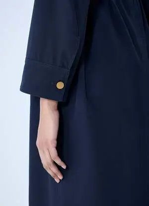 Max Mara Gabardine Wool Coat - Blue