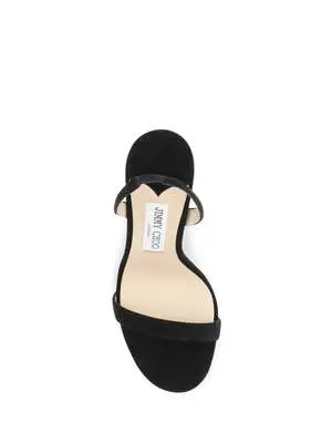 JIMMY CHOO Suede Stiletto Sandals - Black