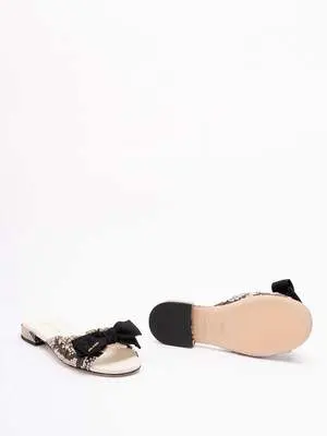 Prada Ayers Slides With Bow Detail