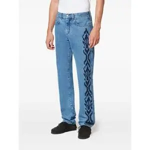 Isabel Marant Étoile Embroidered Regular & Straight-leg Jeans - Blue