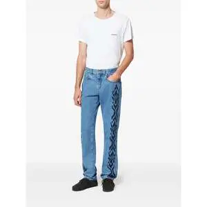 Isabel Marant Étoile Embroidered Regular & Straight-leg Jeans - Blue
