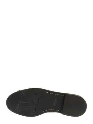 Max Mara Leather Derby Shoes With Fringe Detail