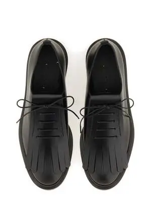Max Mara Leather Derby Shoes With Fringe Detail