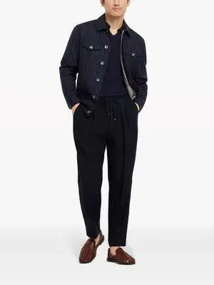 Brunello Cucinelli Ribbed Cotton Polo Sweater