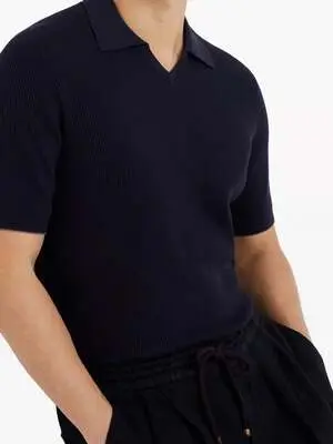 Brunello Cucinelli Ribbed Cotton Polo Sweater