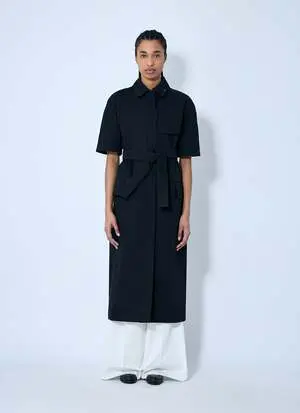 Max Mara Cotton Gabardine Trench Coat - Black