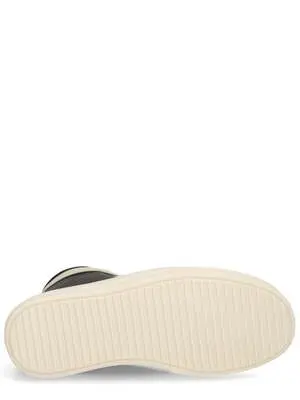 Rick Owens Leather Lace-up High Top Sneakers