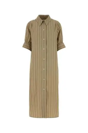 JIL SANDER Embroidered Poplin Shirt Dress