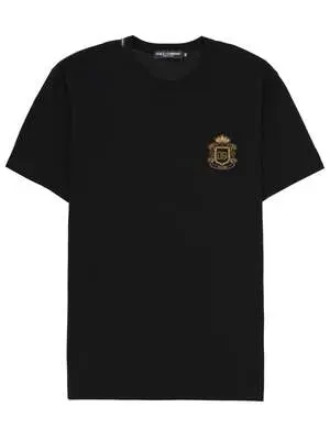 Dolce & Gabbana T-shirt With Heraldic Logo - Black