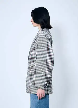 Bottega Veneta Checked Cotton-blend Double-breasted Blazer