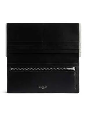 Balenciaga 1-card Long Passport Wallet - Black
