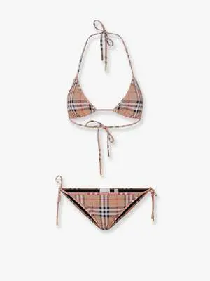 Burberry Checked Triangle Bikini - Multicolor