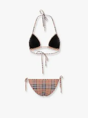Burberry Checked Triangle Bikini - Multicolor