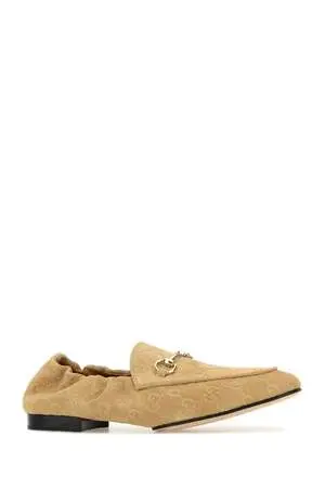 Gucci Beige Suede Loafers