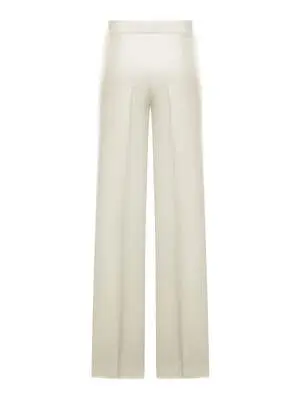 Max Mara Badesse Tailored Linen Trousers - Cream