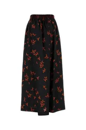 Fendi Printed Linen Skirt