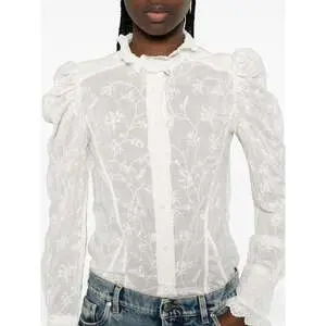 Isabel Marant Étoile Textured Ruffled Collar Shirt