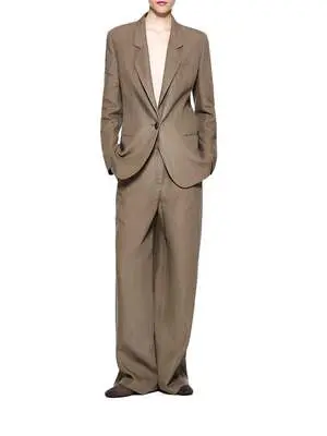 Giorgio Armani Tailored Wide-leg Linen Trousers