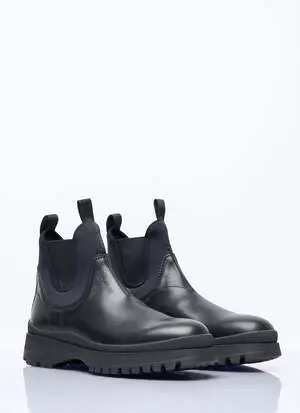 Prada Blixxen Leather Chelsea Boots - Black