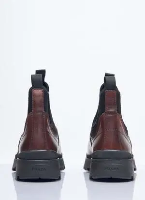 Prada Blixxen Leather Boots - Brown