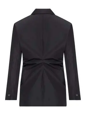 JIL SANDER Tailored Blazer In Technical Fabric With Back Draping