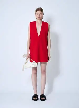 Sportmax Plunge Mini Dress With Belt