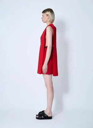 Sportmax Plunge Mini Dress With Belt