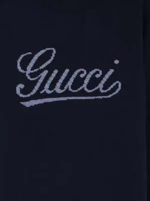 Gucci Wool Sweater With Embroidered Logo - Multicolor