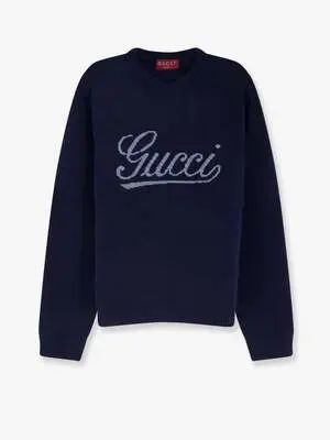 Gucci Wool Sweater With Embroidered Logo - Multicolor