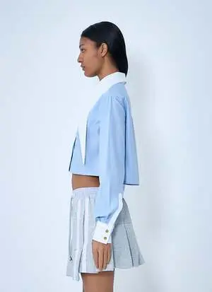 VIVIENNE WESTWOOD Layered Collar Cropped Shirt