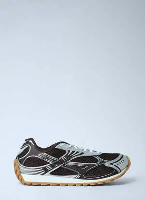 Bottega Veneta BOTTEGA VENETA Orbit Mesh And Leather Sneakers Brown