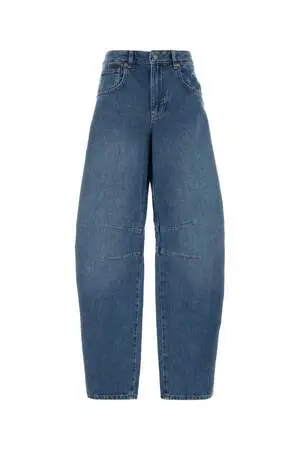 MARINE SERRE Wide-leg Denim Jeans
