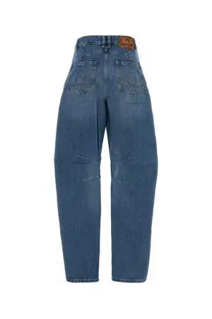 MARINE SERRE Wide-leg Denim Jeans