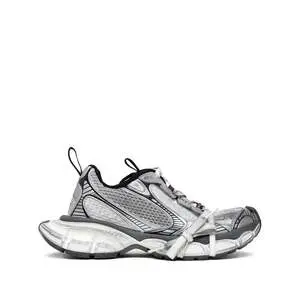 Balenciaga Grey Mesh And Polyurethane Sneakers With Chunky Sole - Gray