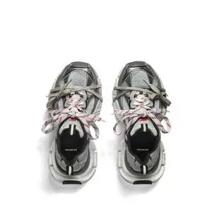 Balenciaga Grey Mesh And Polyurethane Sneakers With Chunky Sole - Gray