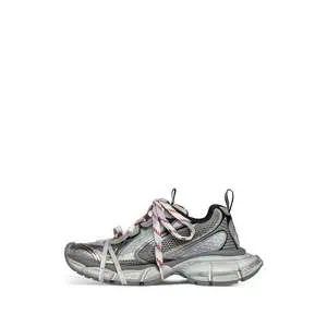 Balenciaga Grey Mesh And Polyurethane Sneakers With Chunky Sole - Gray