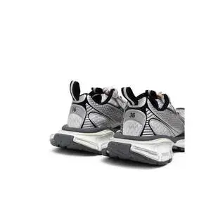 Balenciaga Grey Mesh And Polyurethane Sneakers With Chunky Sole - Gray
