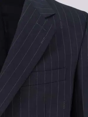 Gucci Pinstripe Wool Single-breasted Blazer - Multicolor